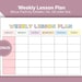 Weekly Lesson Plan, Lesson Planner ,simple Lesson Plan Editable ,weekly ...