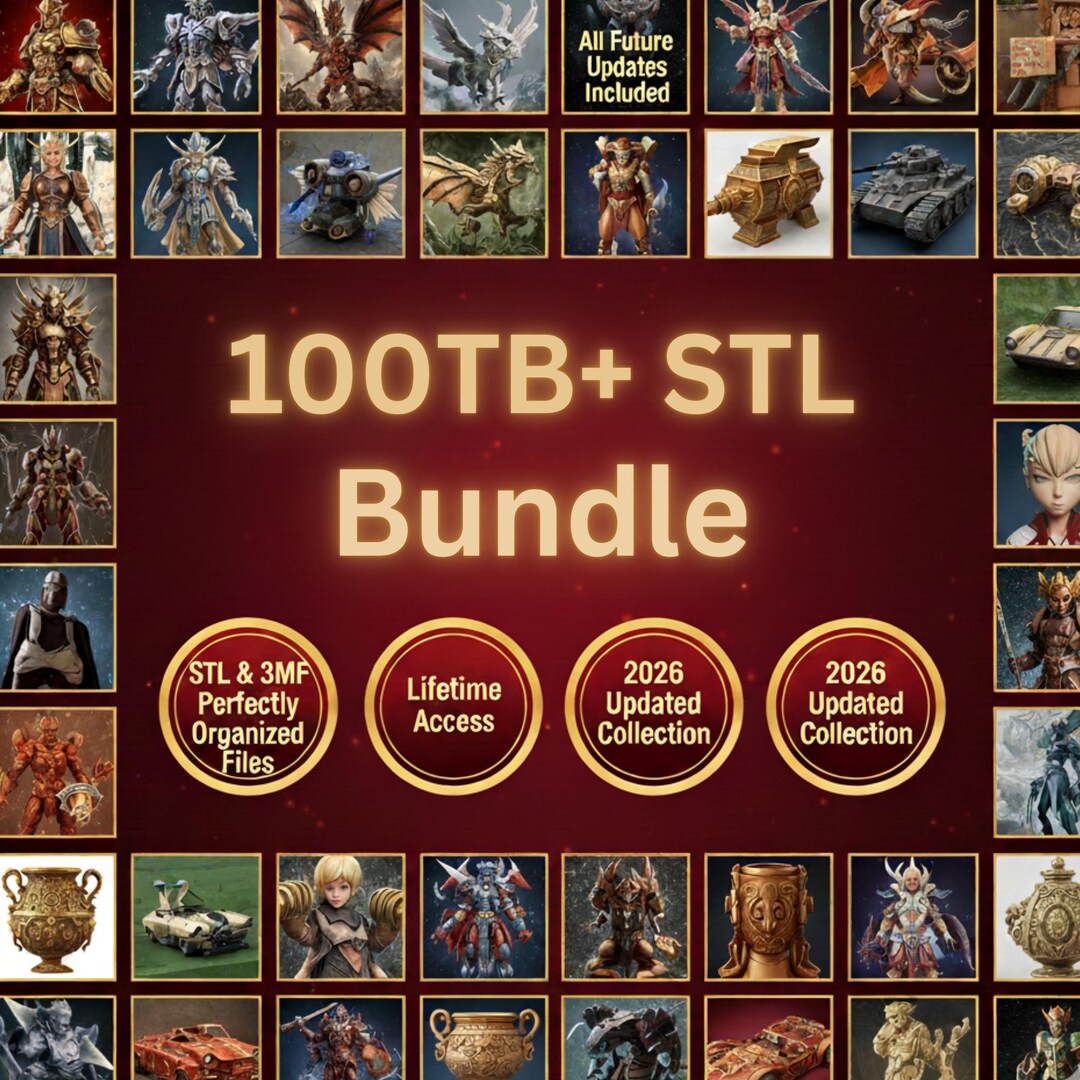 100+ 3D Print STL Mega Bundle, Functional STL Files, Home & Décor ...