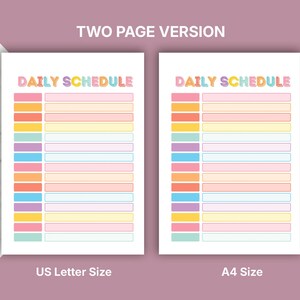 Kids Daily Planner: Chore Chart, Responsibility Printable (digital ...