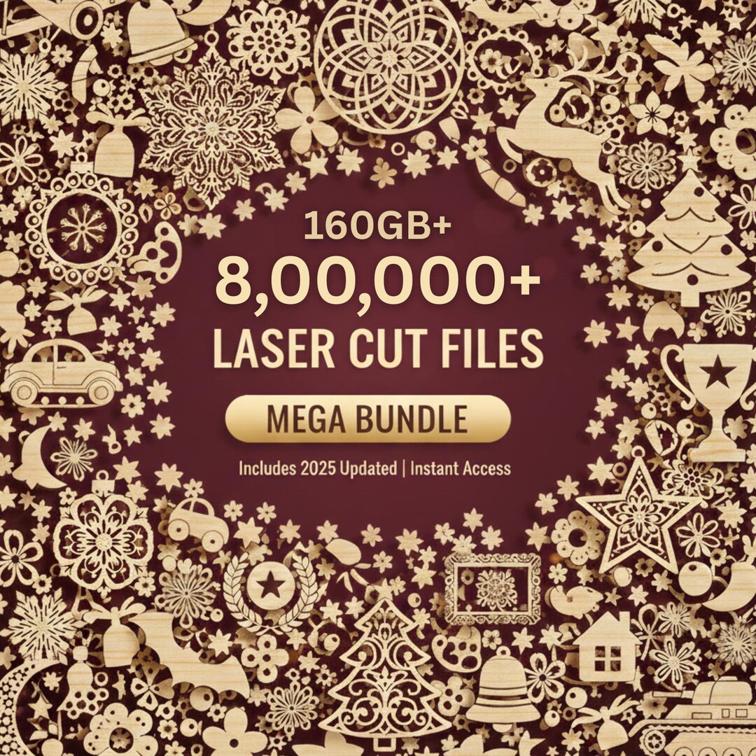 800.000 Laser Cut Vektor Bundle, Laser Schnitt Muster, CNC ...