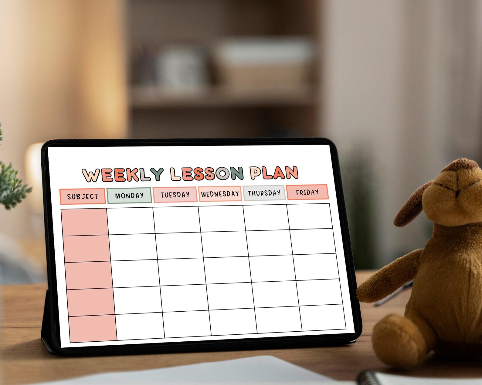 Weekly Lesson Plan, Simple Lesson Plan Editable, Academic Schedule ...