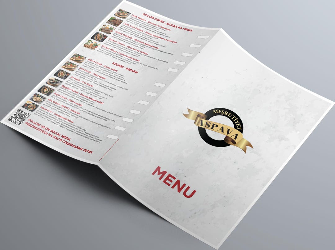 Traditional Menu & Food Menu Template – Editable EPS File – Printable ...