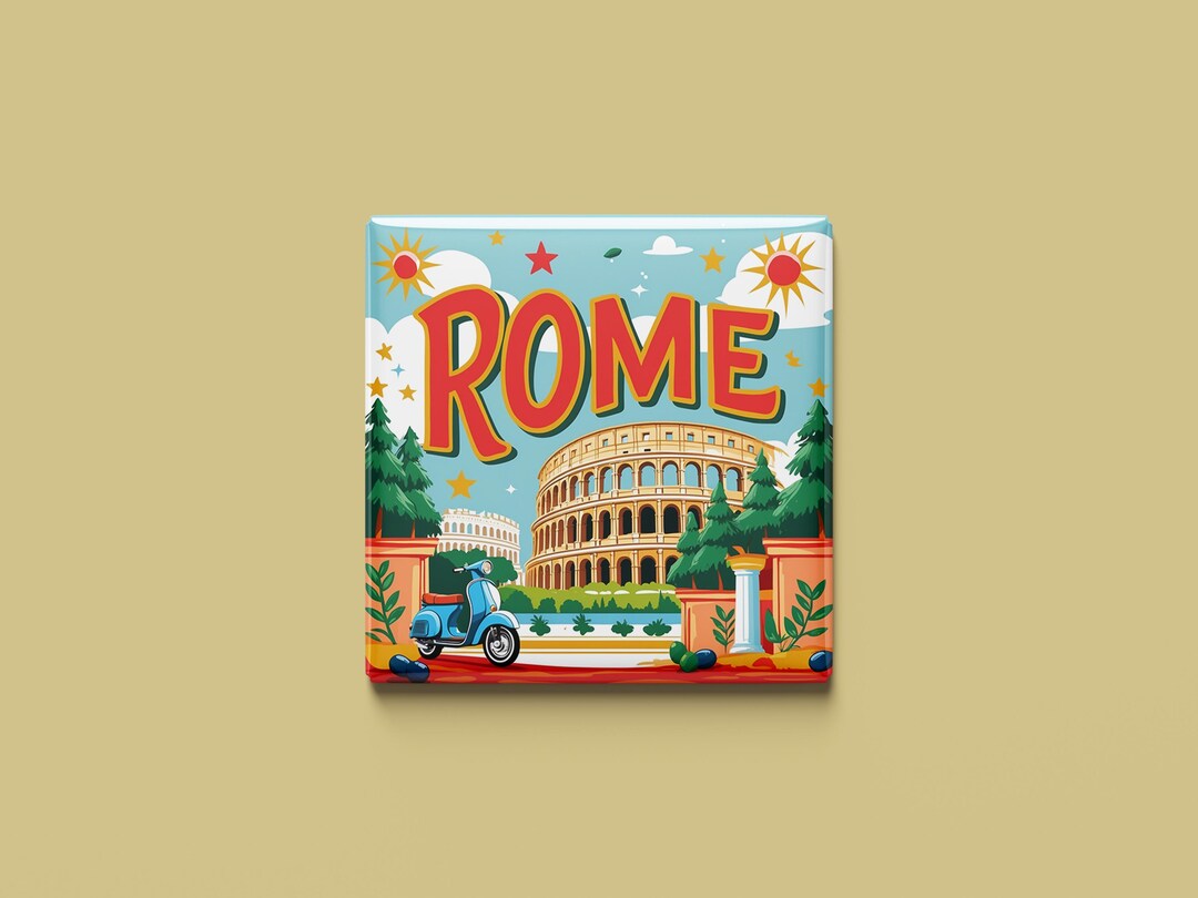 Rome Magnet | 8 Designs to Choose From | Handmade Souvenir | Colosseum ...