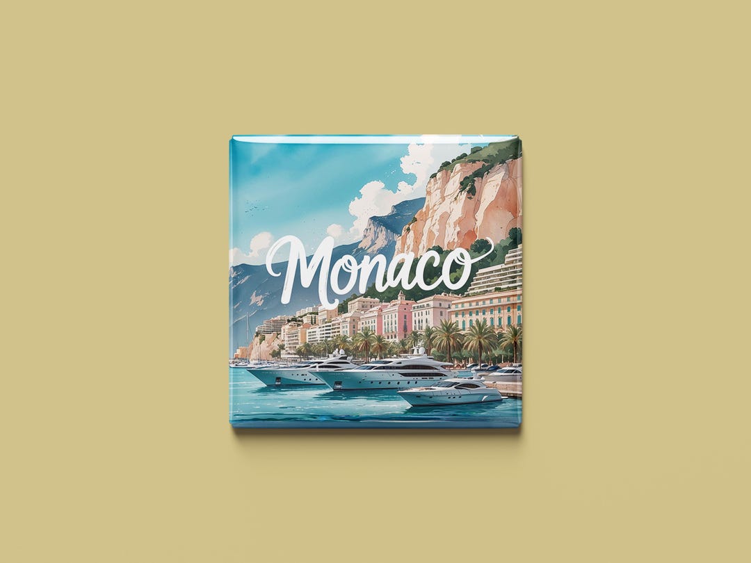 Monaco Magnet | 6 Designs to Choose From | Handmade Souvenir | Monte ...