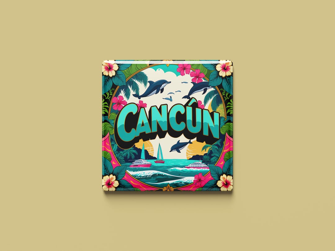 Cancún Magnet | 6 Designs to Choose From | Handmade Souvenir | Mexico ...