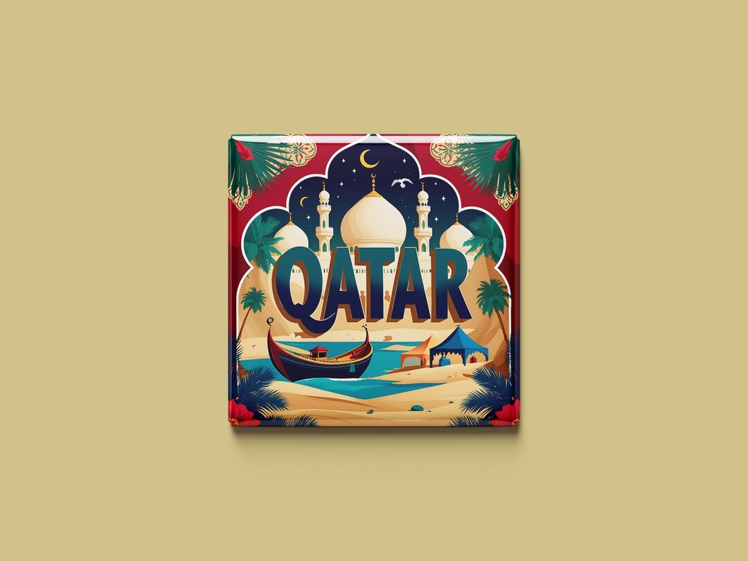 Qatar Magnet | 4 Designs to Choose From | Handmade Souvenir | Skyline ...