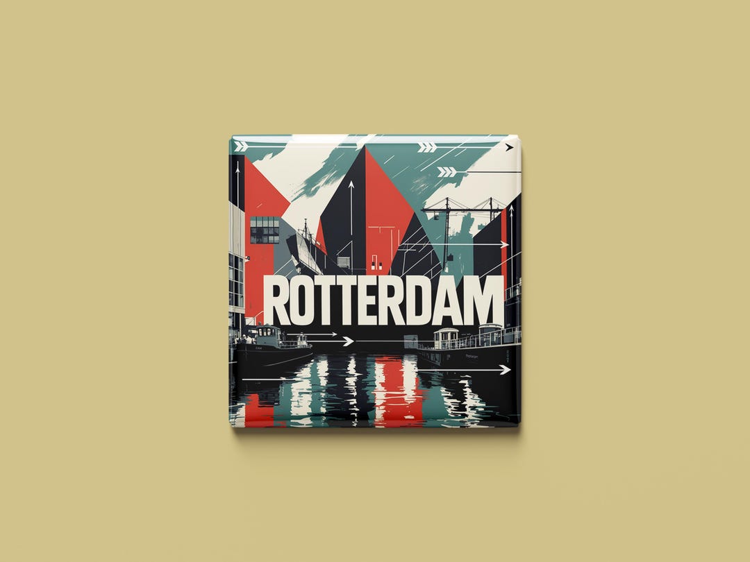 Rotterdam Magnet | 5 Designs to Choose From | Handmade Souvenir ...