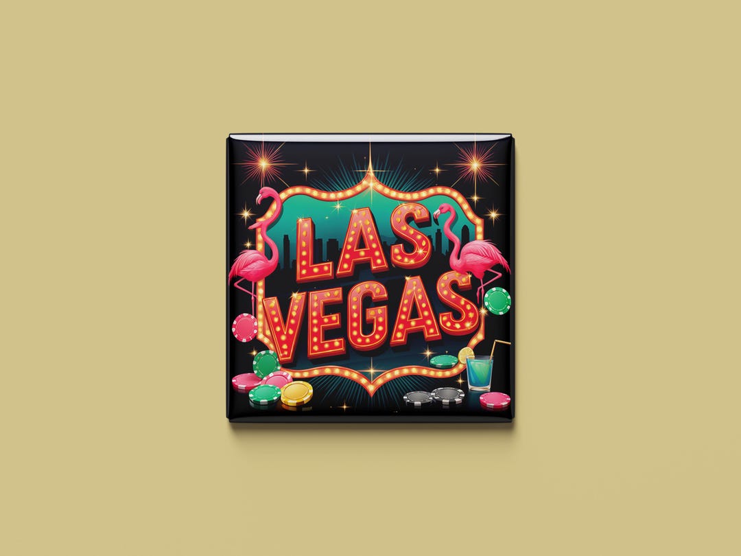 Las Vegas Magnet | 6 Designs to Choose From | Handmade Souvenir ...