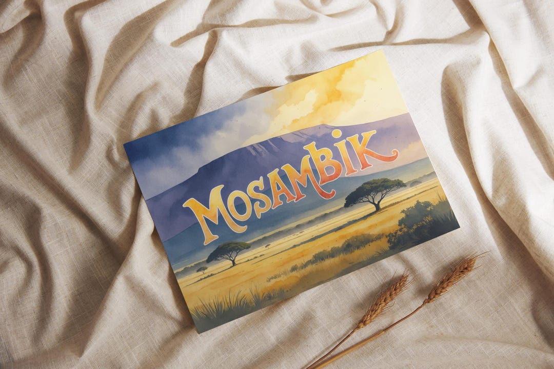 Mozambique Postcard (single) | Indian Ocean Decor | Maputo Souvenir ...