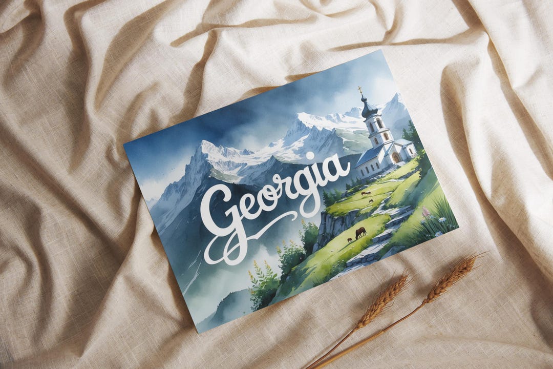 Georgia Postcard, Tbilisi & Caucasus, Travel Souvenir, Gift for Hikers ...