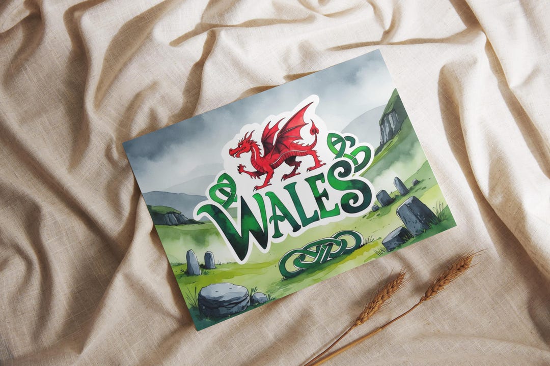 Wales Postcard | Dragons & Castles Souvenir | Travel Memento | Gift ...
