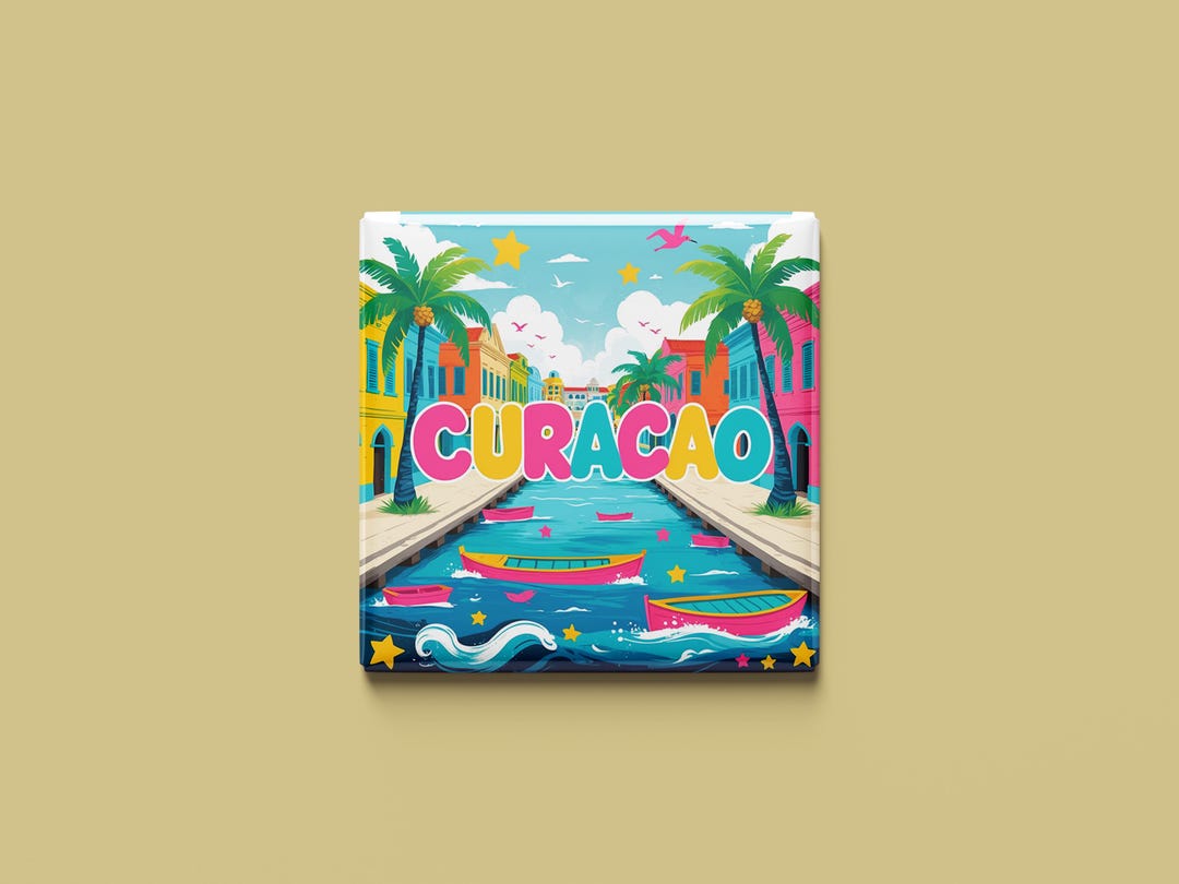Curaçao Magnet | 5 Designs to Choose From | Handmade Souvenir | Beach ...