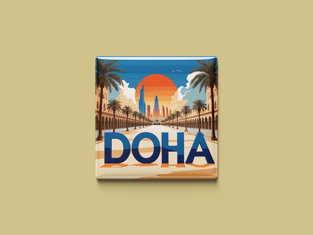 Doha Magnet | 6 Designs to Choose From | Handmade Souvenir | Qatar ...