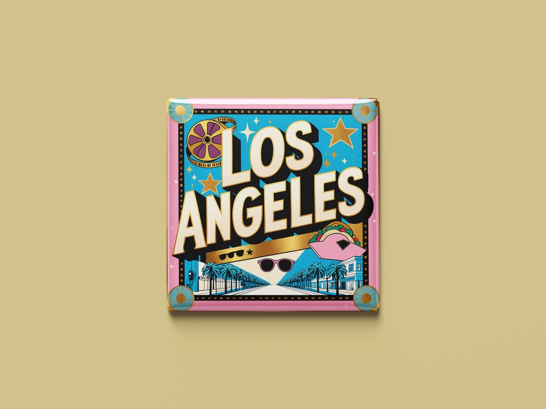 Los Angeles Magnet | 5 Designs to Choose From | Handmade Souvenir ...