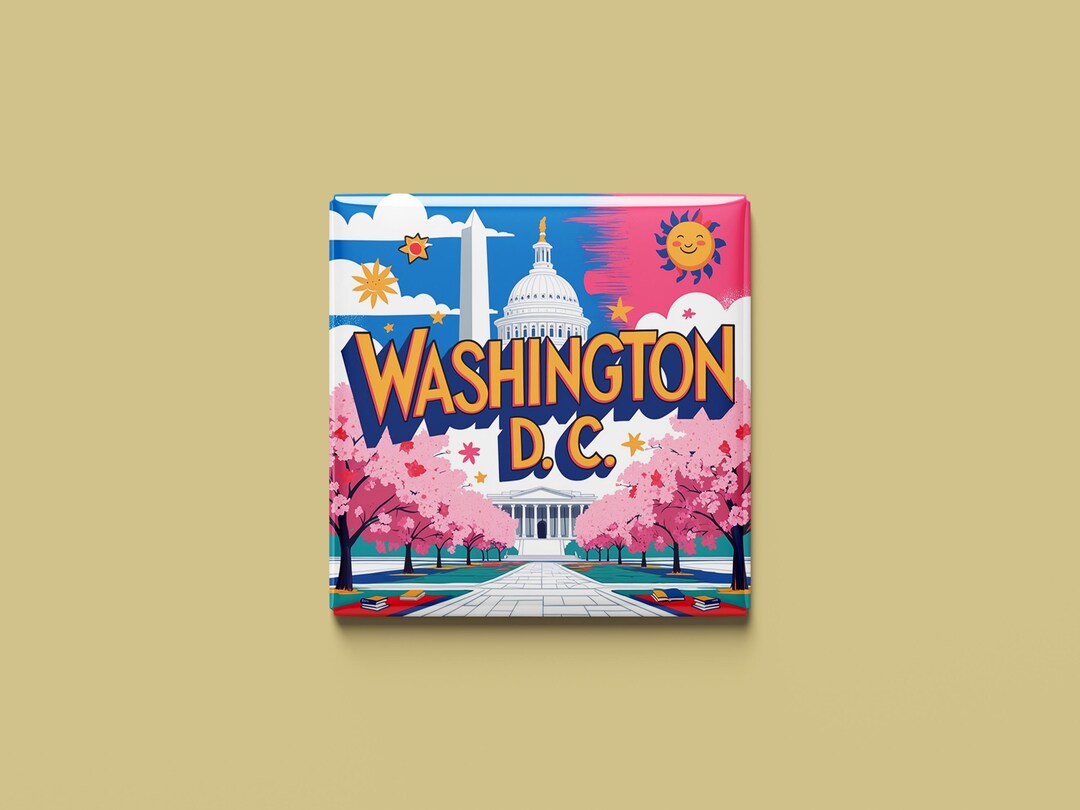 Washington D.C. Magnet | 5 Designs to Choose From | Handmade Souvenir ...