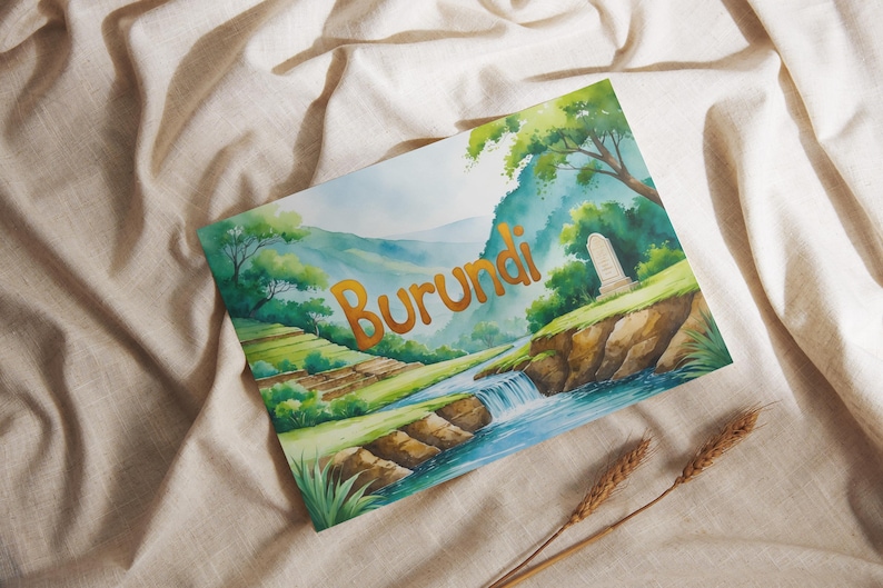 Burundi Postcard | 3 Variants to Choose From | Lake Tanganyika Decor ...