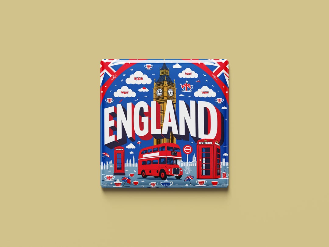 England Magnet | 6 Designs to Choose From | Handmade Souvenir | London ...