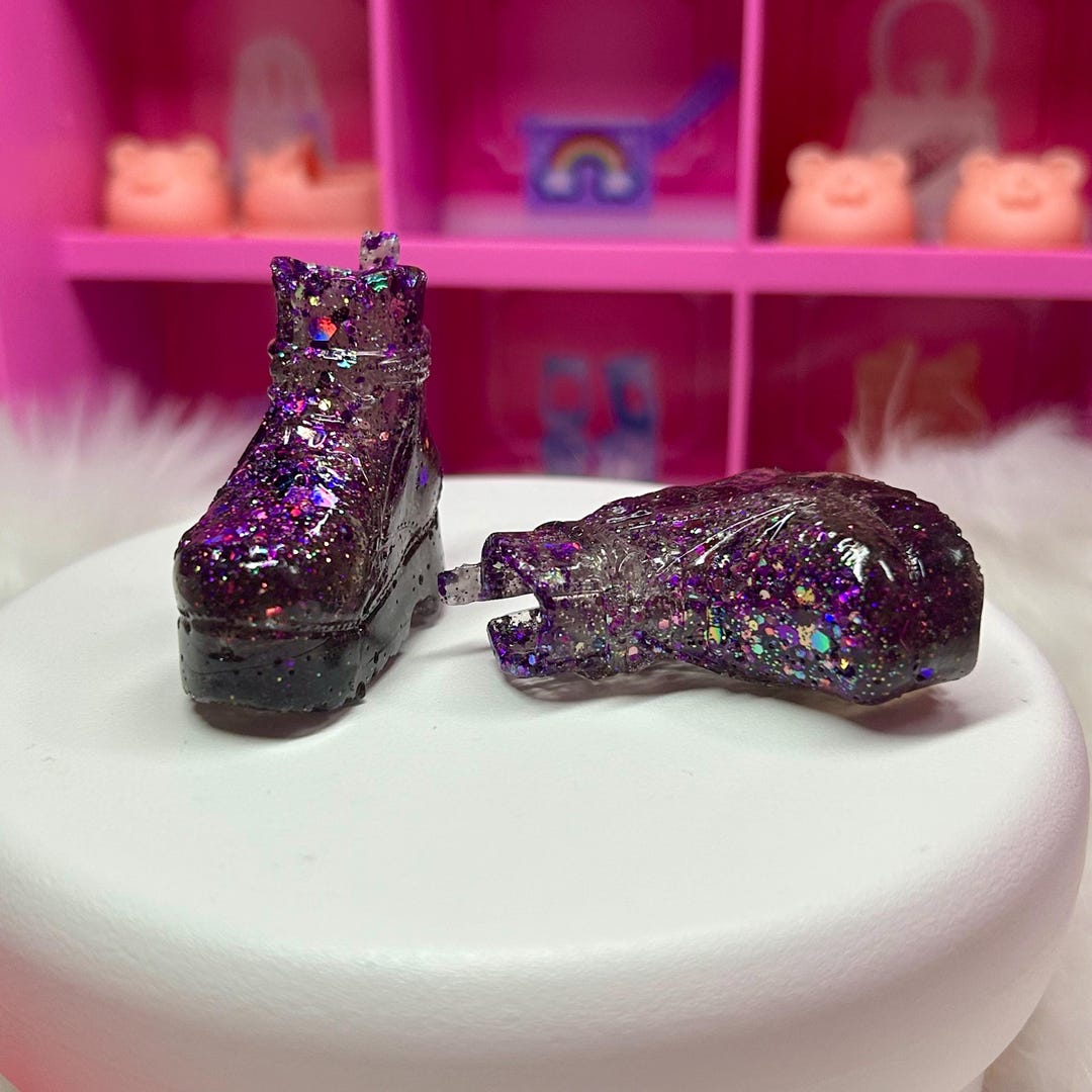 Handmade Doll Shoes Siren Black Platform Boots – Inspired by Daria ...