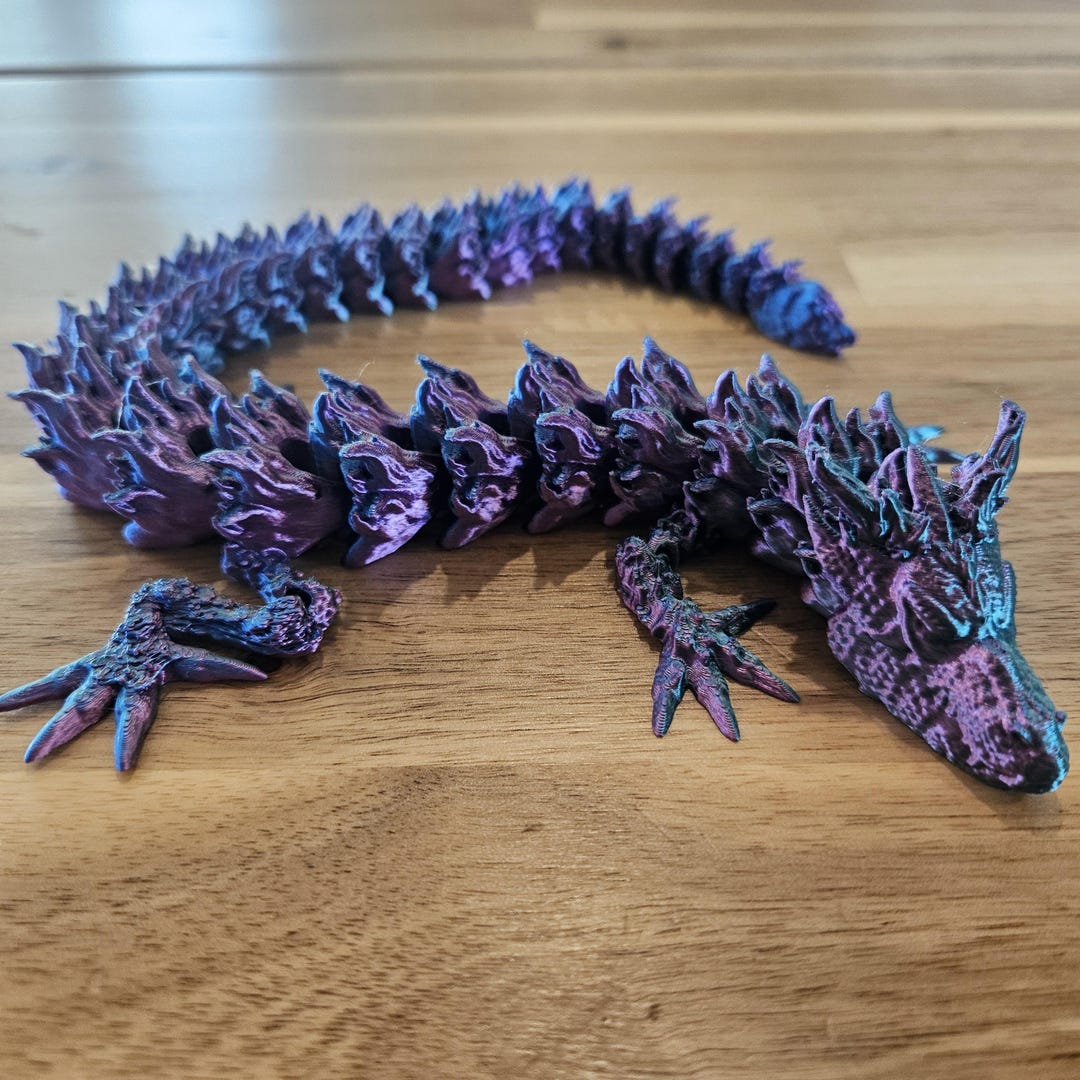 3D Print Crystal Fire Dragon: Fidget Toy Gift - Etsy