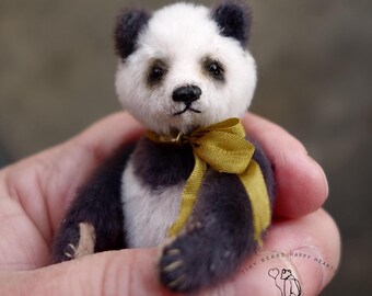 One of a Kind Miniature Mohair Artist Teddy Bear Art Doll by - Etsy