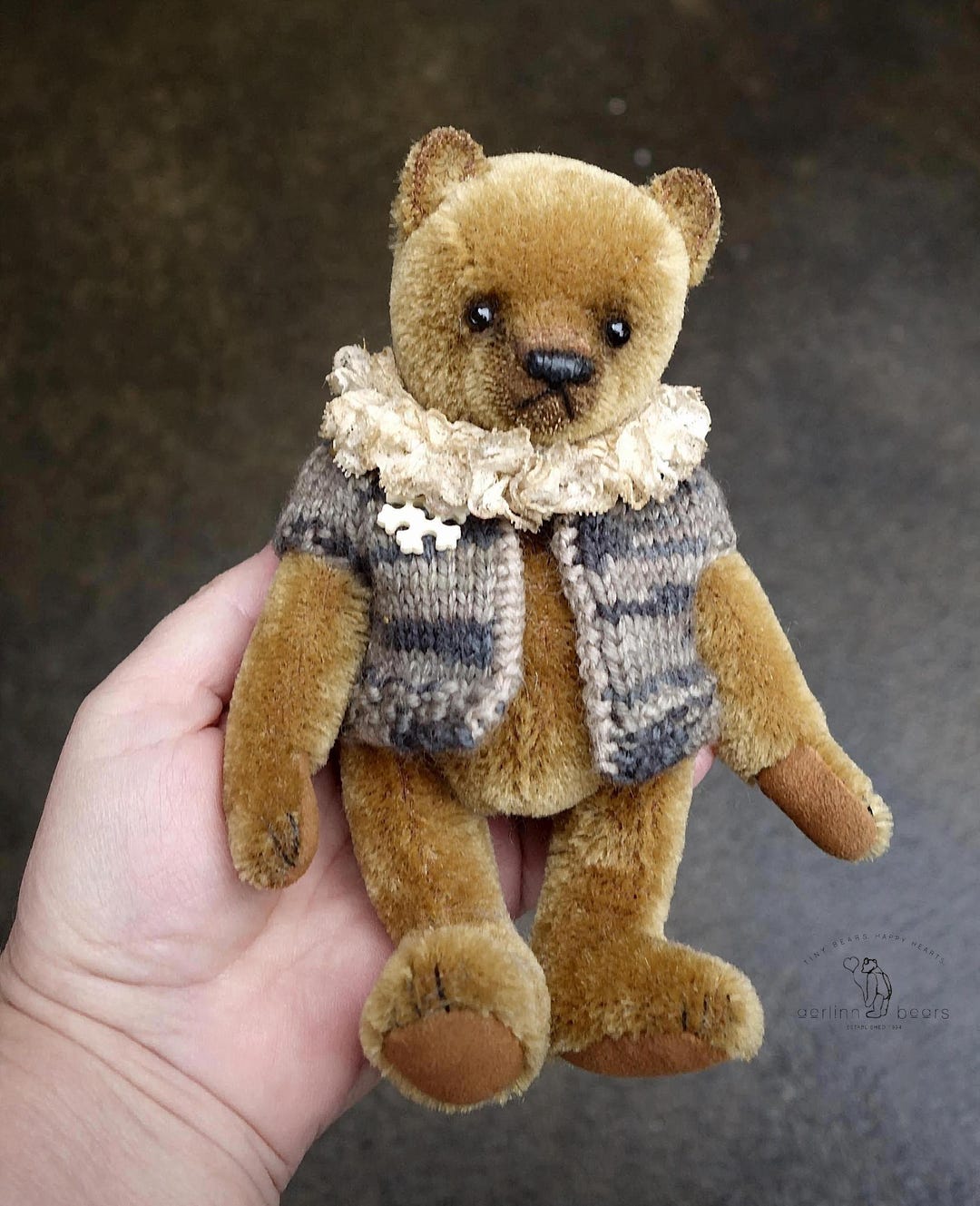 Golden Brown Mohair Artist Bear Art Doll by Aerlinn Bears - Etsy