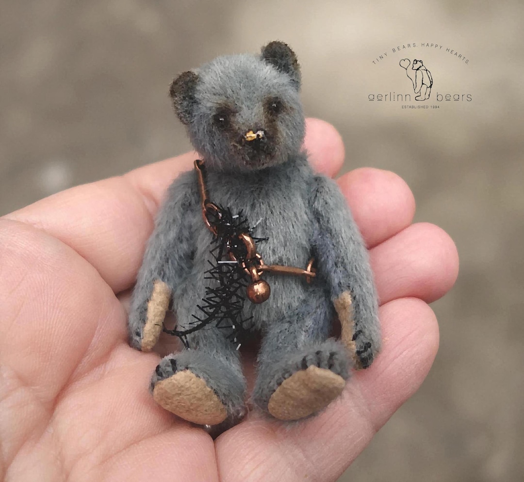 Miniature Mini Artist Teddy Bear Art Doll Toy by Aerlinn Bears - Etsy