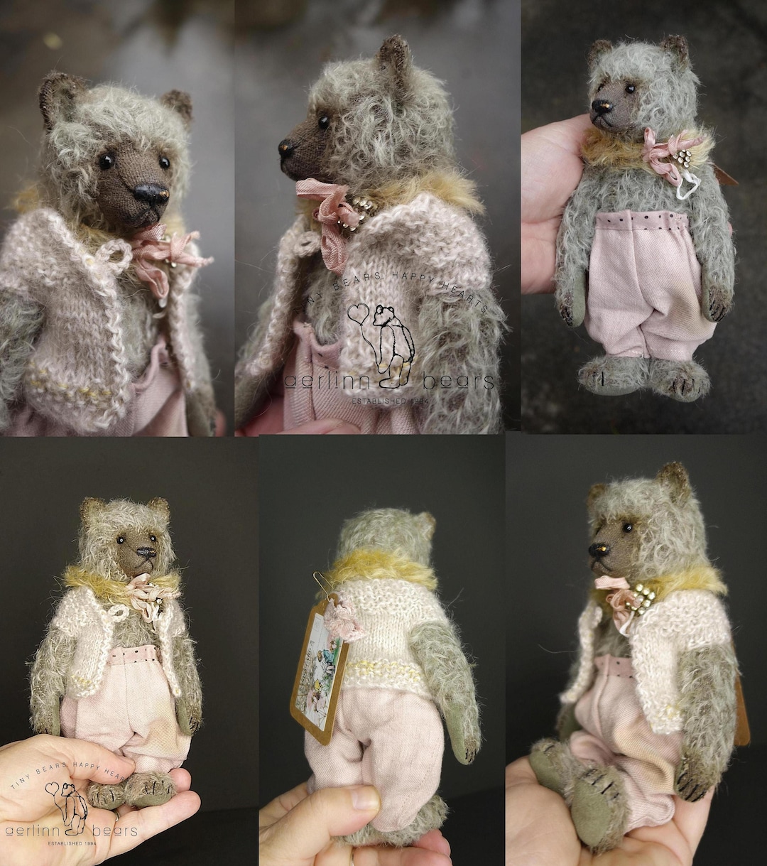 Gorgeous in Grey, Mohair Artist Teddy Bear One of A Kind Art Doll From ...