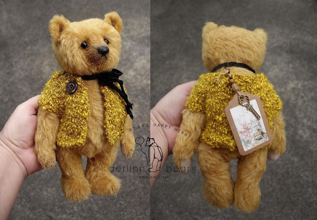 Golden Mohair Teddy Bear Art Doll by Aerlinn Bears - Etsy