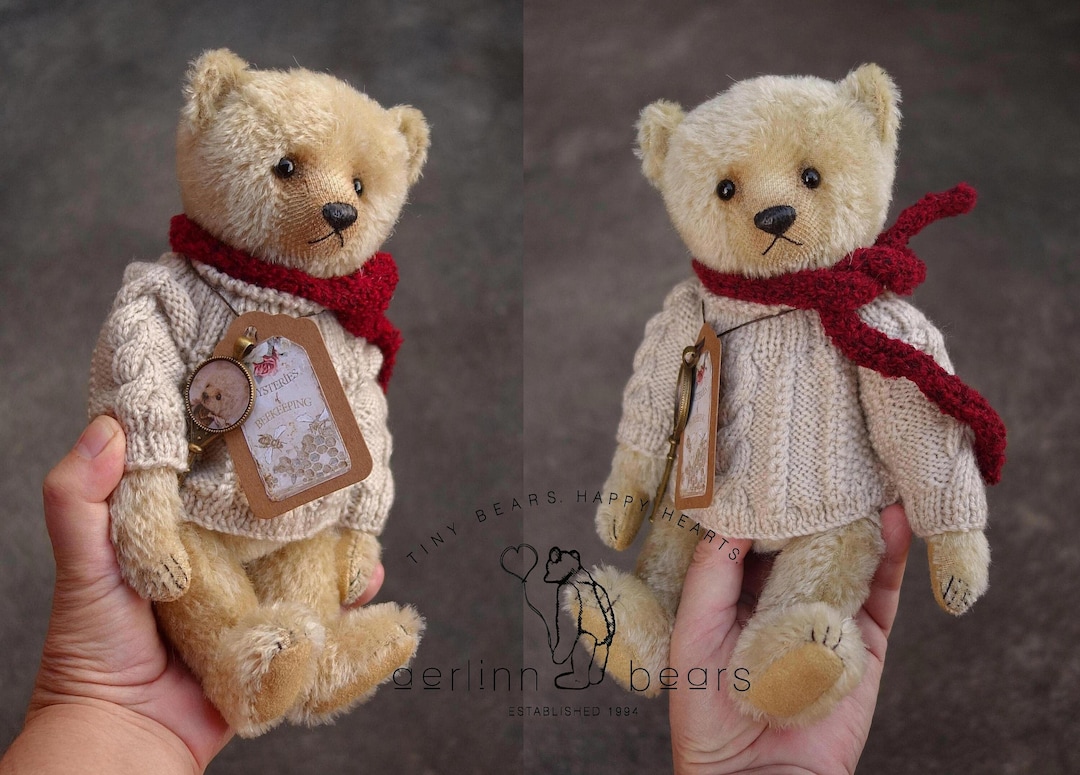 Toby, One of A Kind Pale Gold Mohair Teddy Bear Art Doll by Aerlinn ...