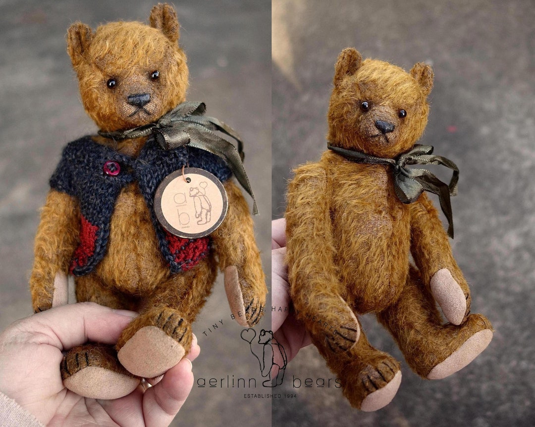 Brown One of A Kind Mohair Teddy Bear Art Doll Toy by Aerlinn Bears - Etsy