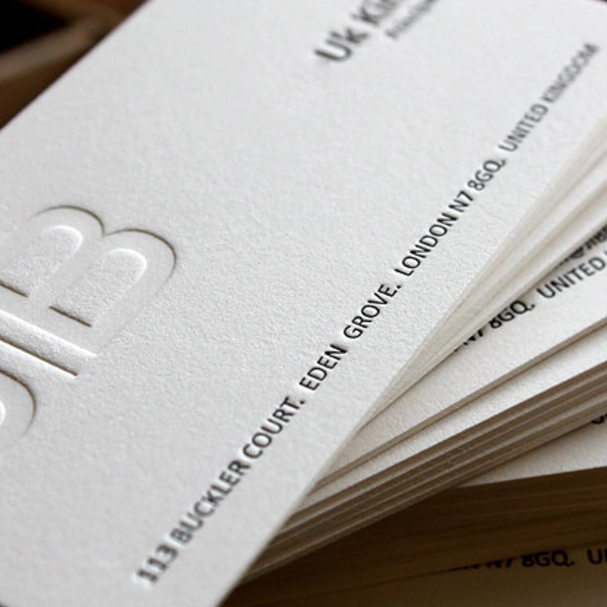 Luxury Embossed Business Card | Custom Minimalist Design | Premium ...