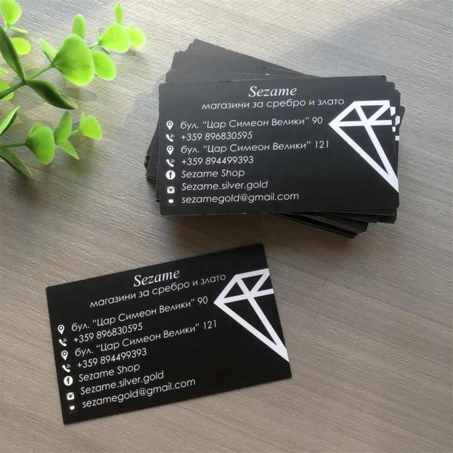 Elegant Black Diamond Business Cards Premium Quality Custom Cards for ...