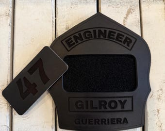 Custom Leather Fire Helmet Shield - Handcrafted Firefighter Helmet ...
