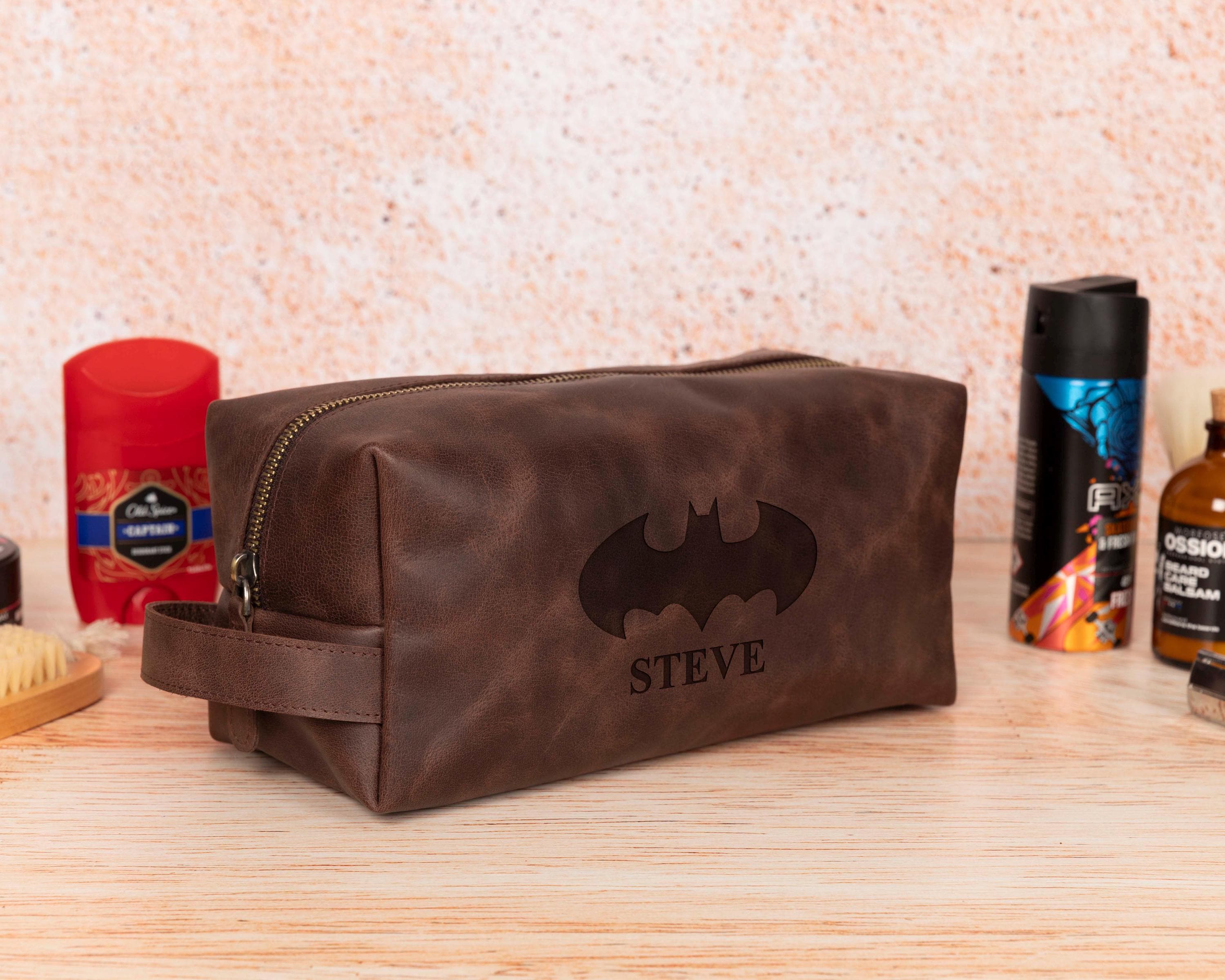 Batman Gift, Superhero Dopp Kit, Dark Knight Toiletry Bag, Comic Book ...