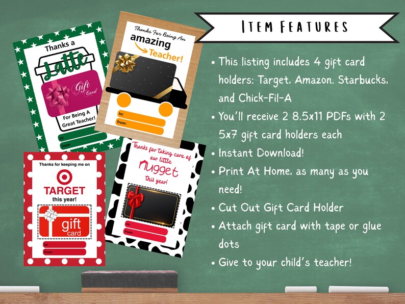 Teacher Appreciation Gift Card Holders With FREE Thank You Coloring ...