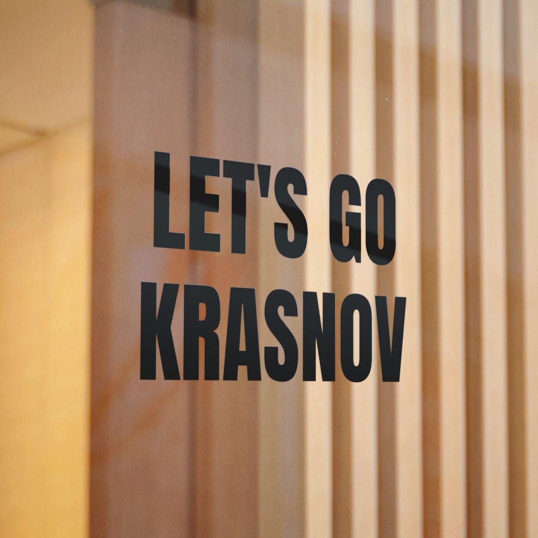 Let's Go Krasnov Die-cut Stickers, Fun Vinyl Decals for Anti-trumpers ...