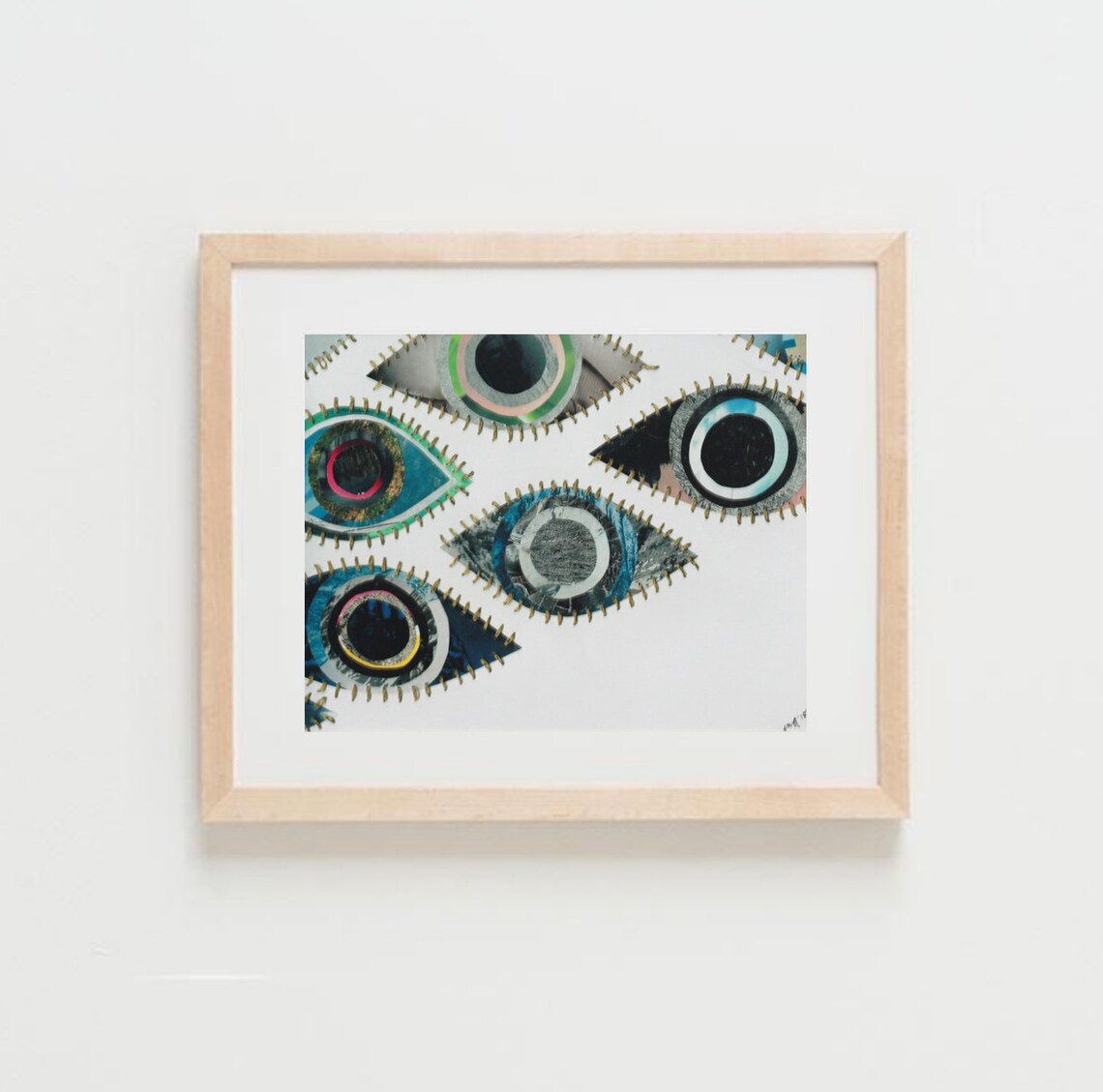 Collage Art Print 'eyepatch 001' Fine Art Print, Eye Art, Original ...