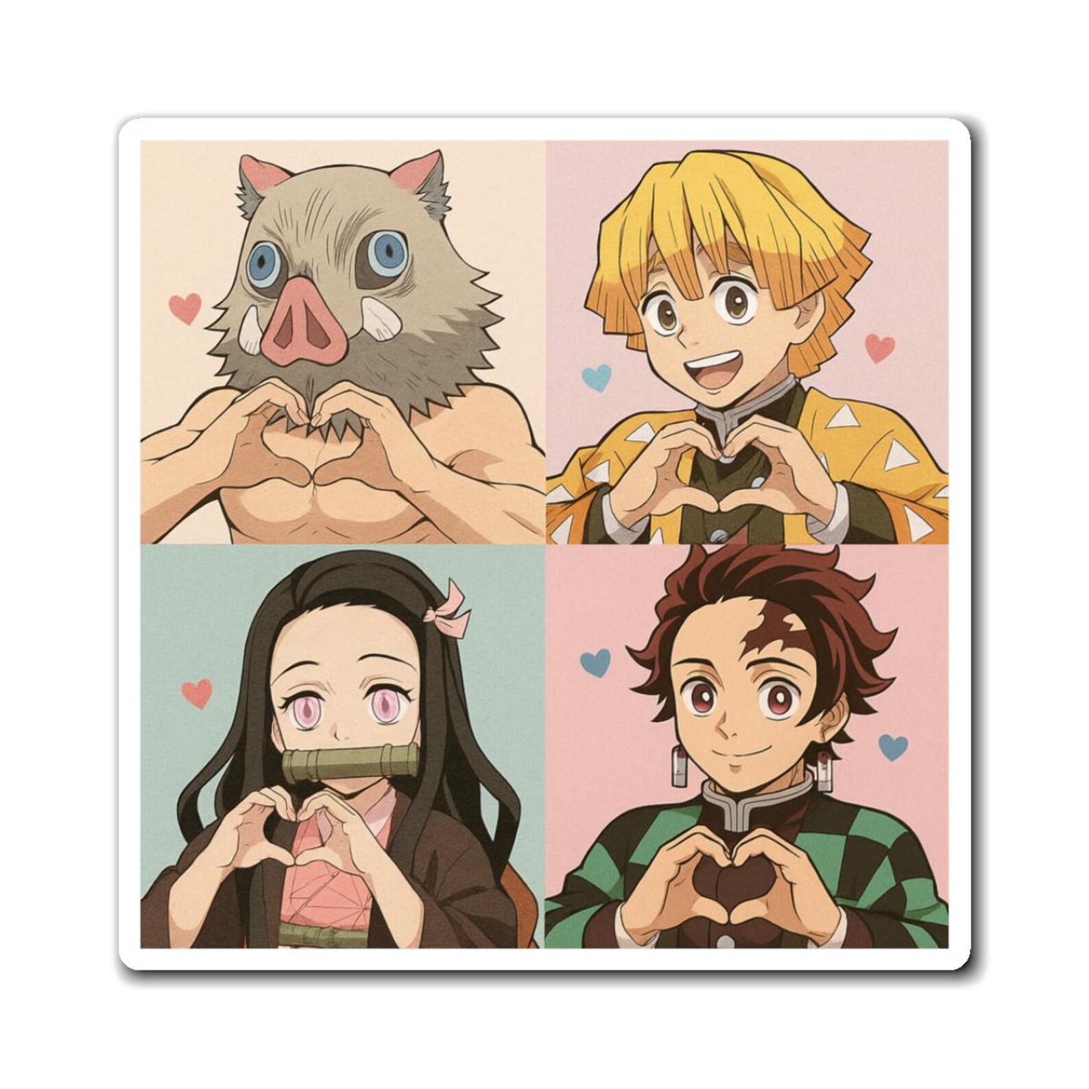Demon Slayer Heart Graphic Magnet | Anime Lovers, Tanjiro, Nezuko ...