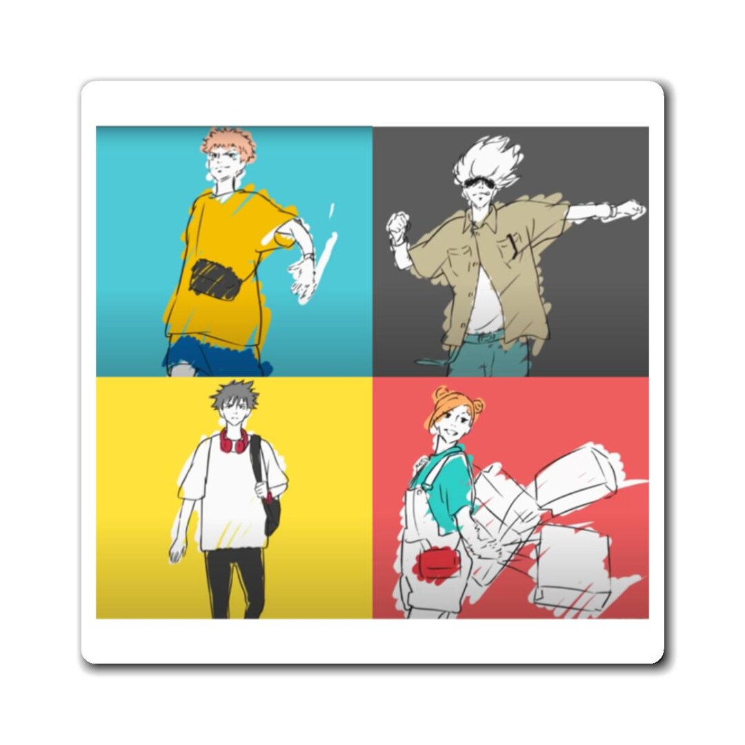 Jujutsu Kaisen Outro Dancing Graphic Magnet | JJK Fans, Anime Lovers ...