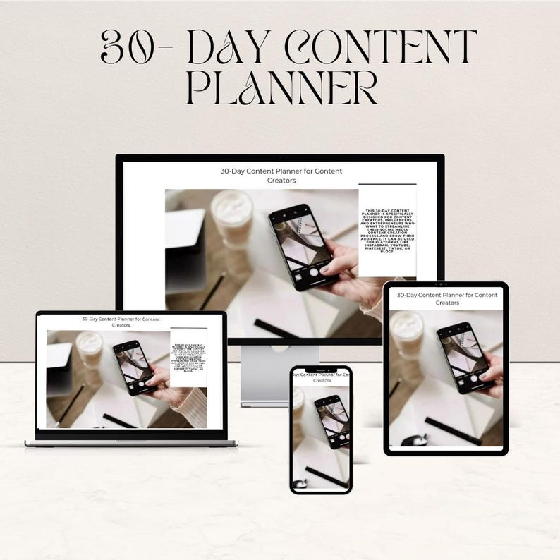 30 - Day Content Planner - Etsy