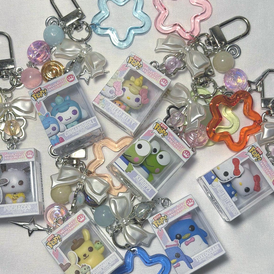 Mini Trinket Keychain, Pop Bitty Character Keychains - Etsy