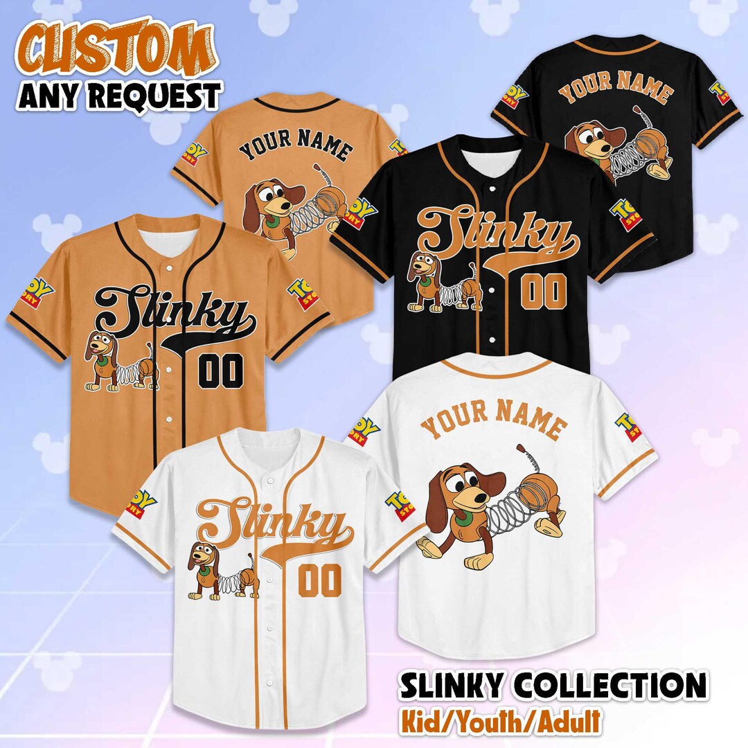 Custom Slinky Dog Baseball Shirt, Disney Toy Story Jersey Shirt ...