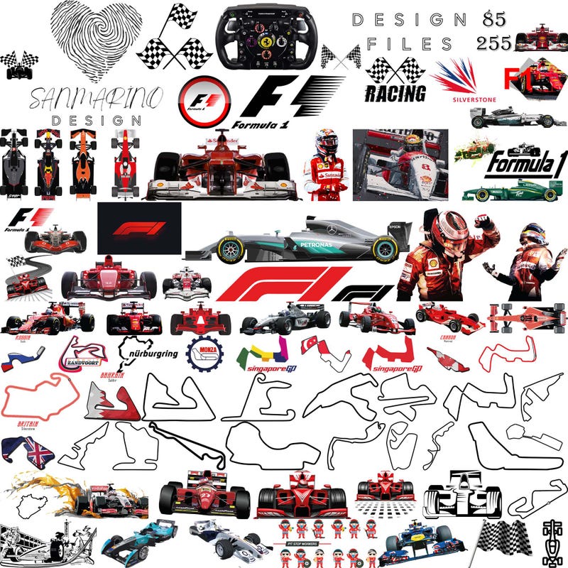 Formula 1 stickers - Etsy México