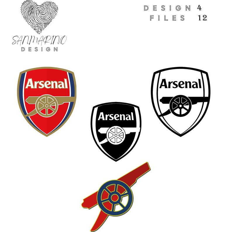 Arsenal Football Logo Sticker -svg-png-pdf- \ Tshirt \ Shirt \ Digital ...