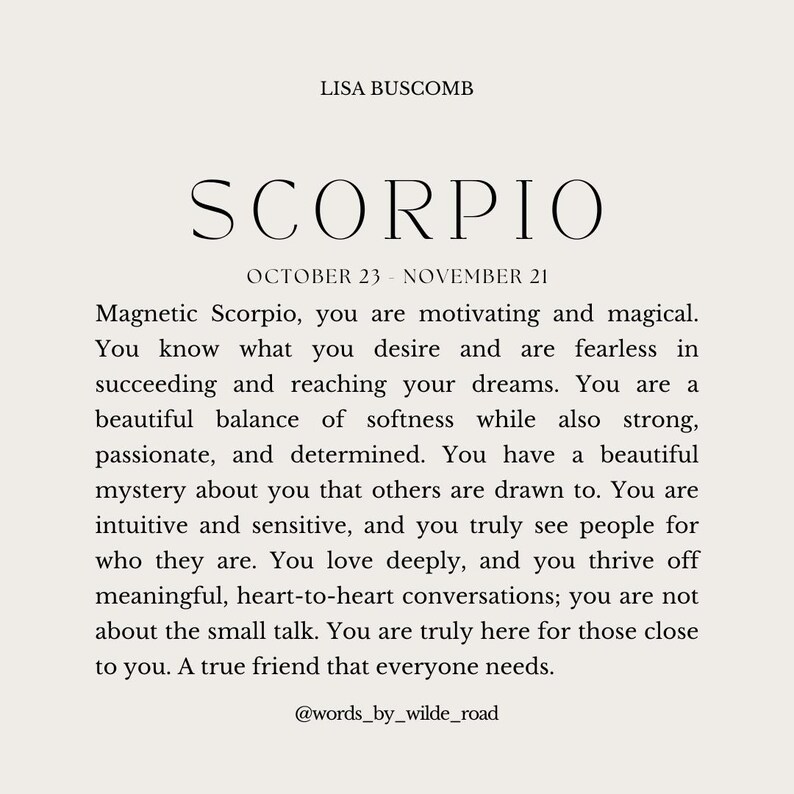 Scorpio Zodiac Digital Printable | Horoscope Wall Art | Astrology Print ...