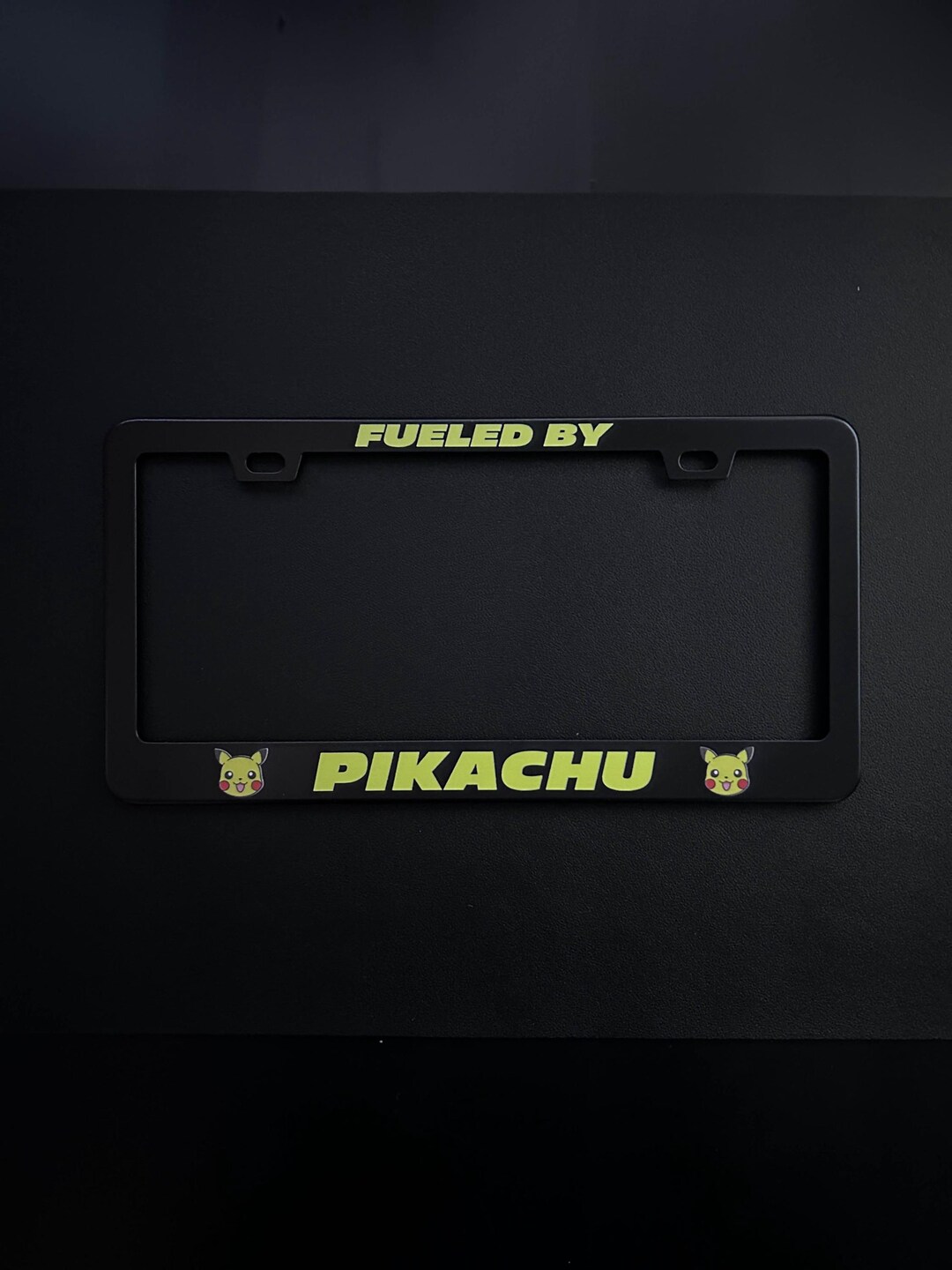 Fueled by Pikachu, License Plate Frame for Electric Cars, Tesla - Etsy