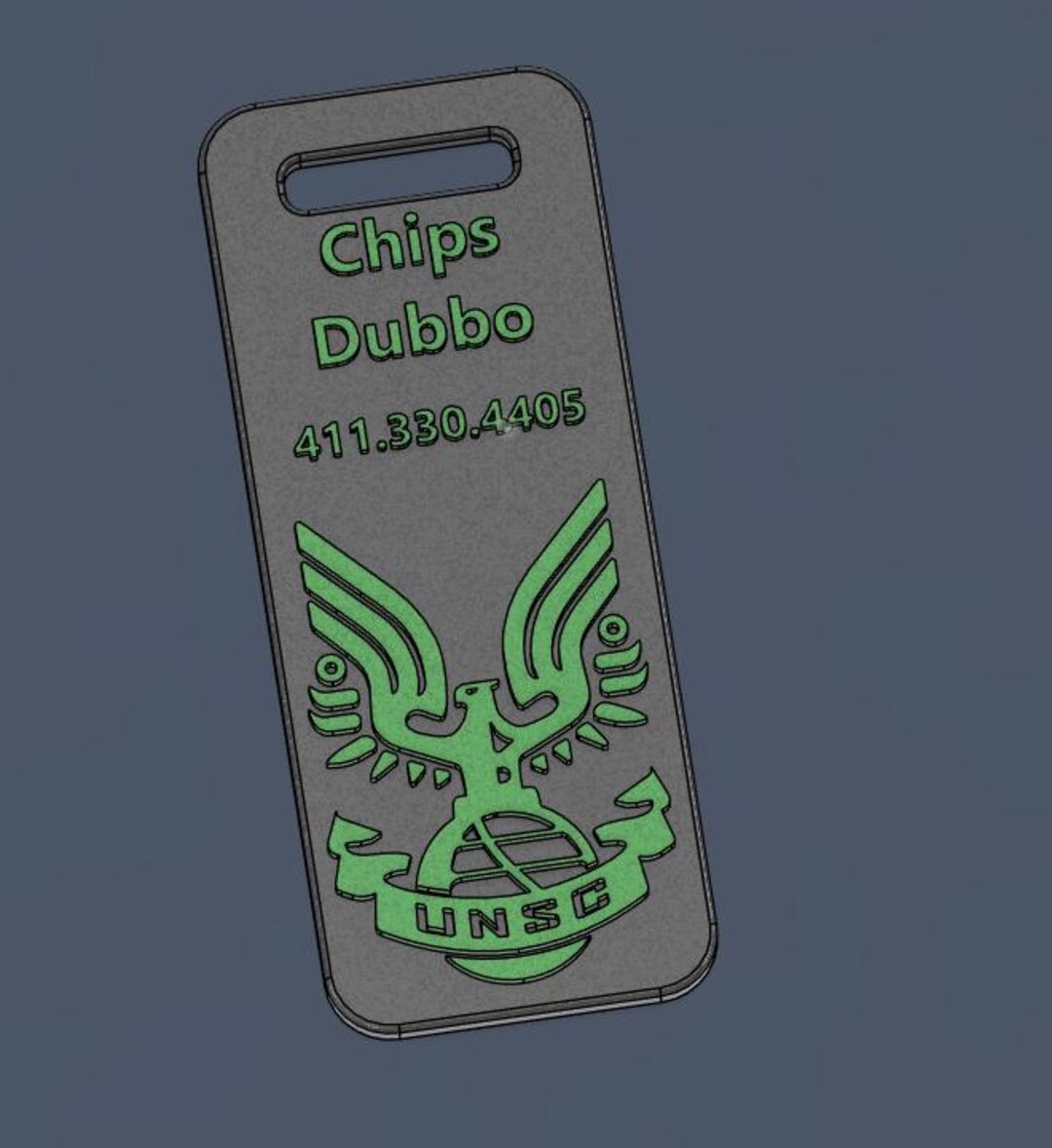 Halo UNSC Personalized 3D Printed Flight Tag, Airport Tag, Con Tag, ID ...