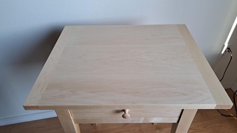Handcrafted Shaker Maple Bedside Table: Solid Wood Nightstand - Etsy