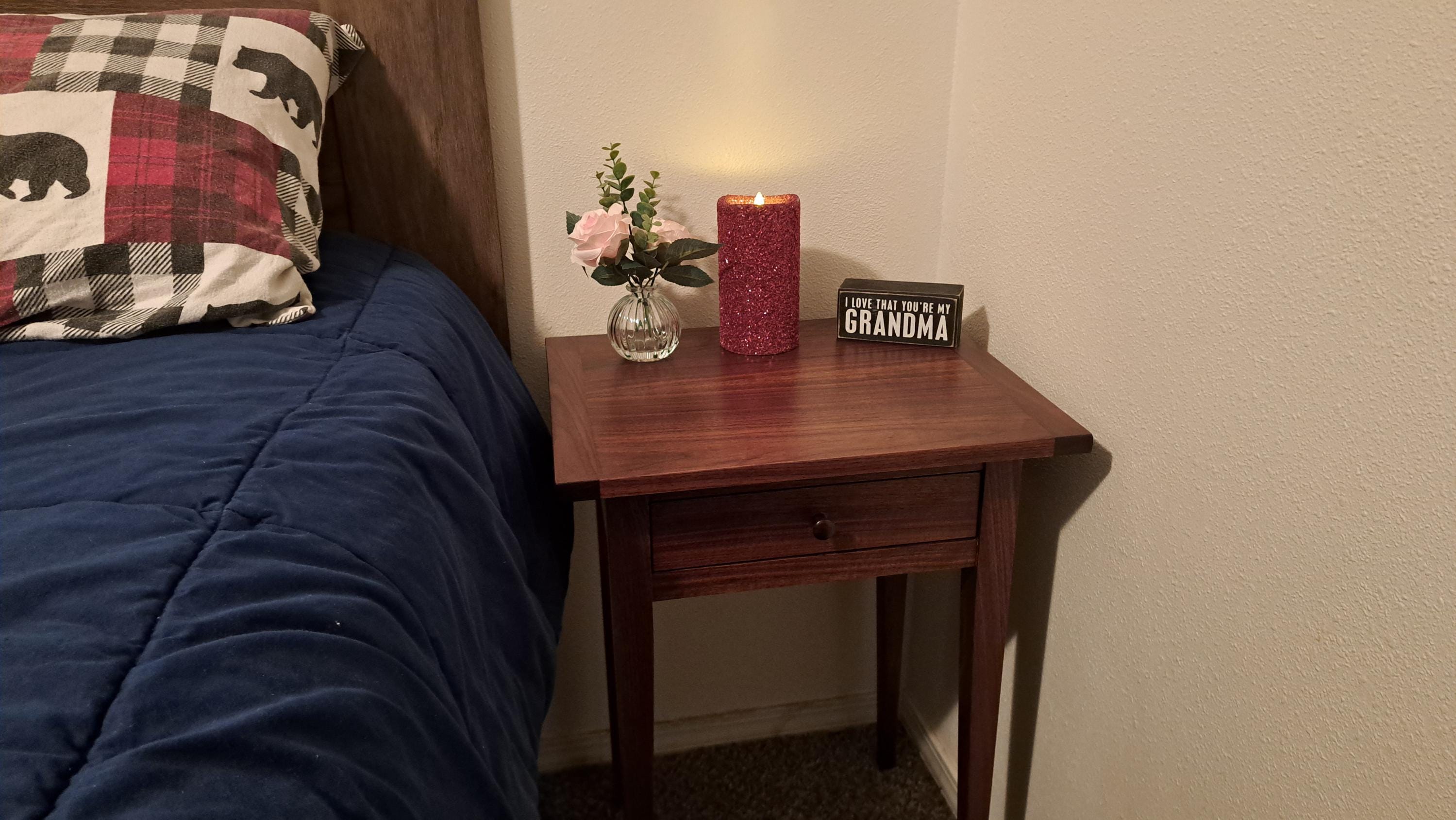 Walnut Shaker Bedside Table – Nightstand, End Table or Entry Table - Etsy