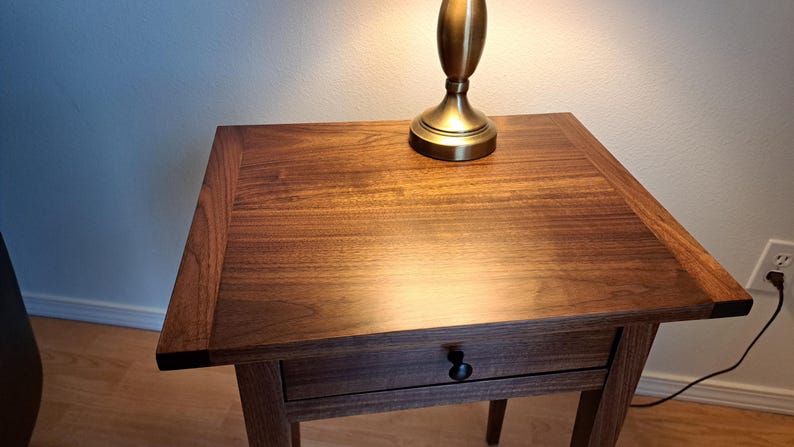 Walnut Shaker Bedside Table – Nightstand, End Table or Entry Table - Etsy